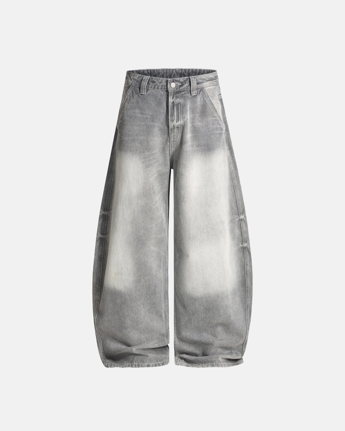 Blue Acid Wash Barrel Jeans | Inflation Streetwear – INFLATION