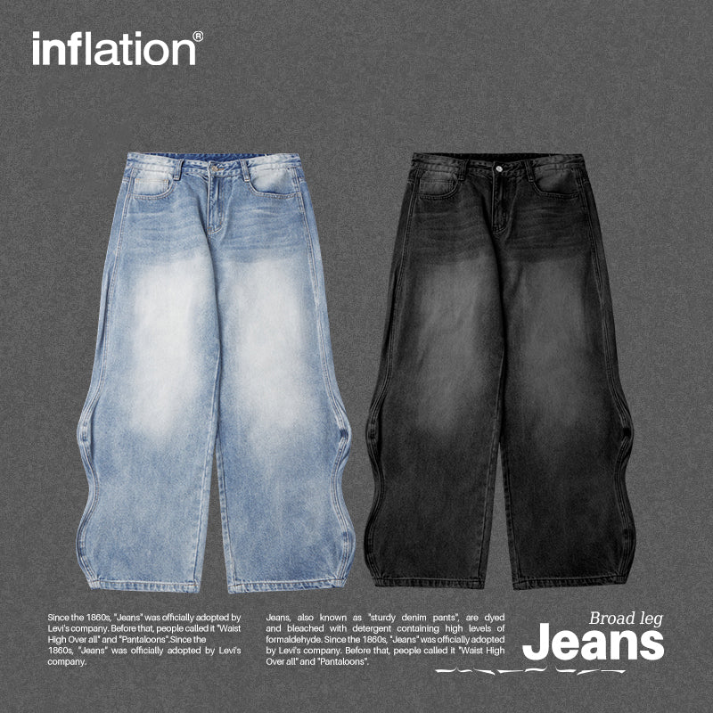 INFLATION Brand Washed Baggy Denim Pants