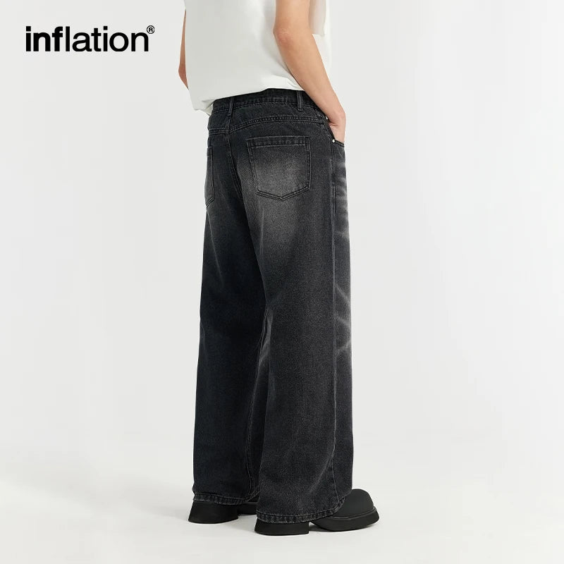 INFLATION Ripped Wide Leg Jeans