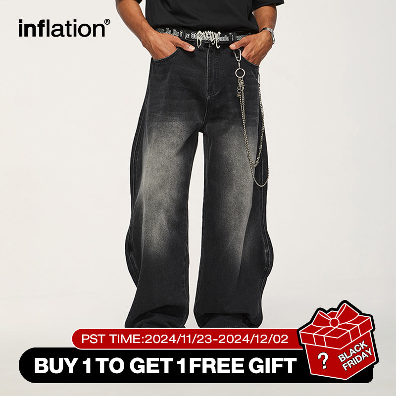 INFLATION Brand Washed Baggy Denim Pants
